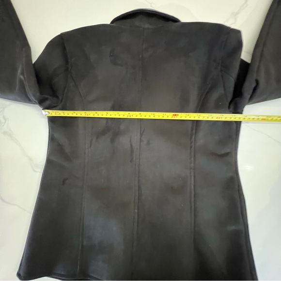 Jackets & Coats | Nwt G A Milano Black Suede Faux Leather Trim Jacket ...